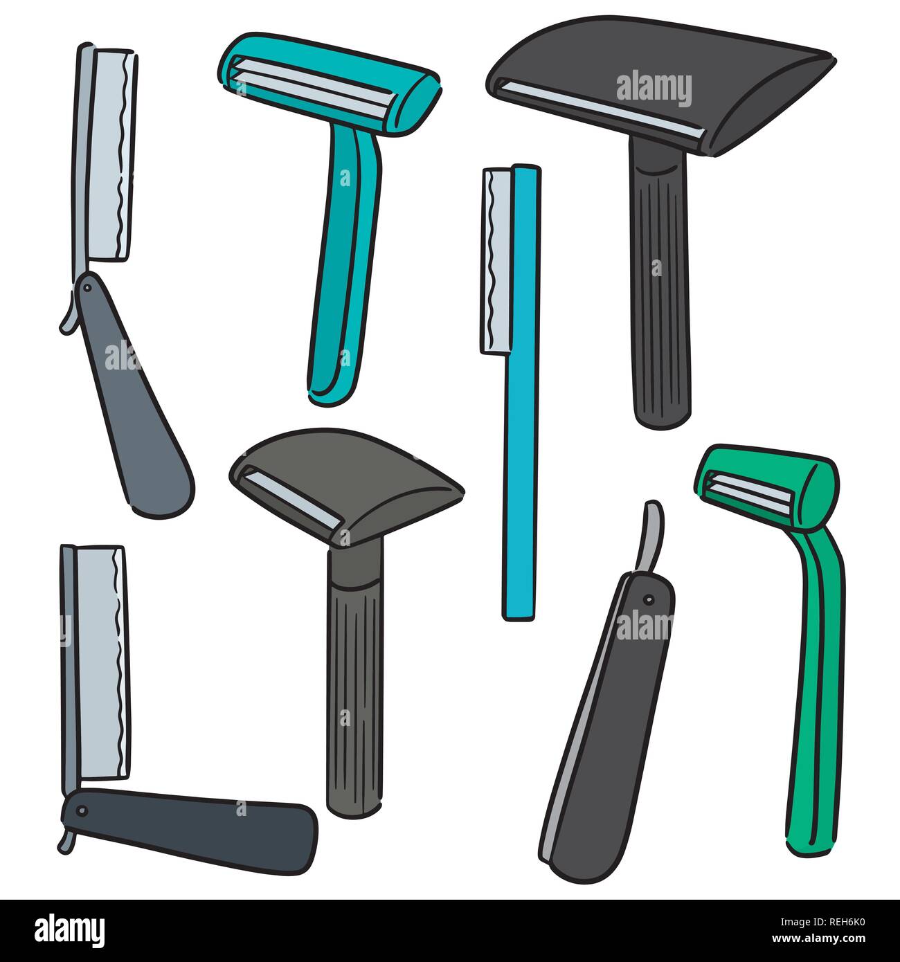 vector set of razor Stock Vector Image & Art - Alamy
