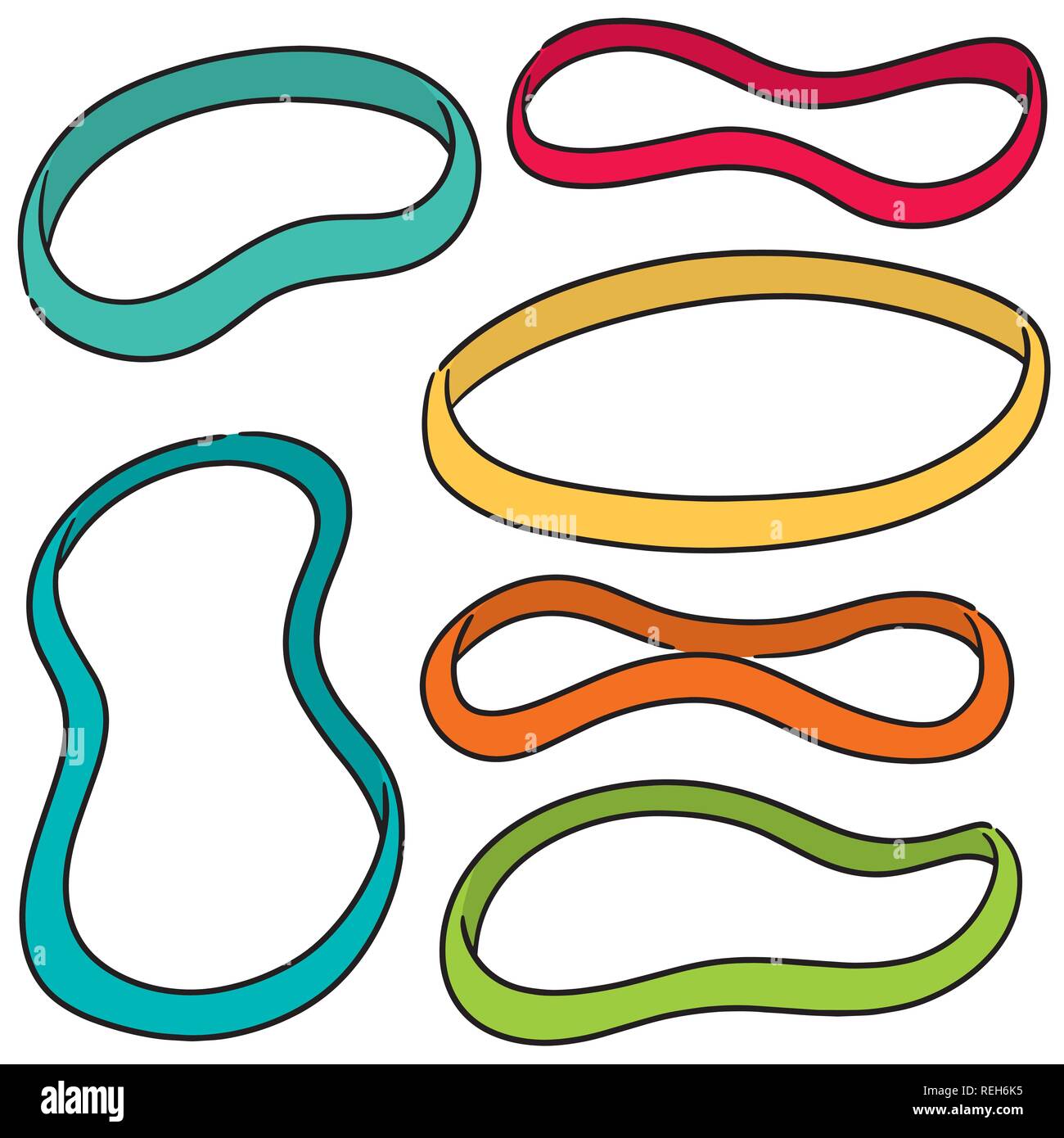 vector set of rubber band Stock Vector Image & Art - Alamy