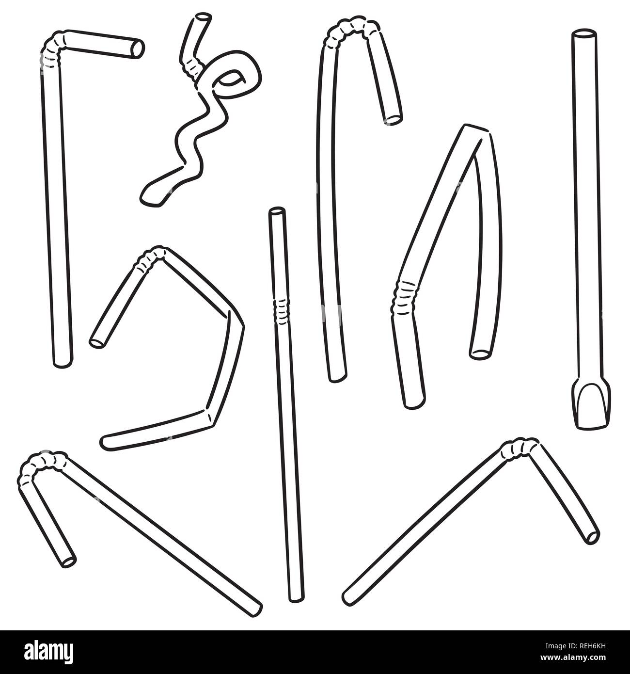 vector set of straw Stock Vector Image & Art - Alamy