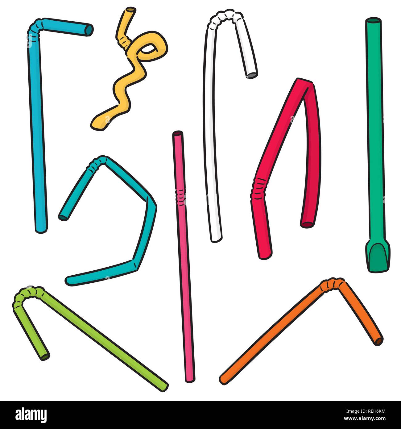 vector set of straw Stock Vector Image & Art - Alamy