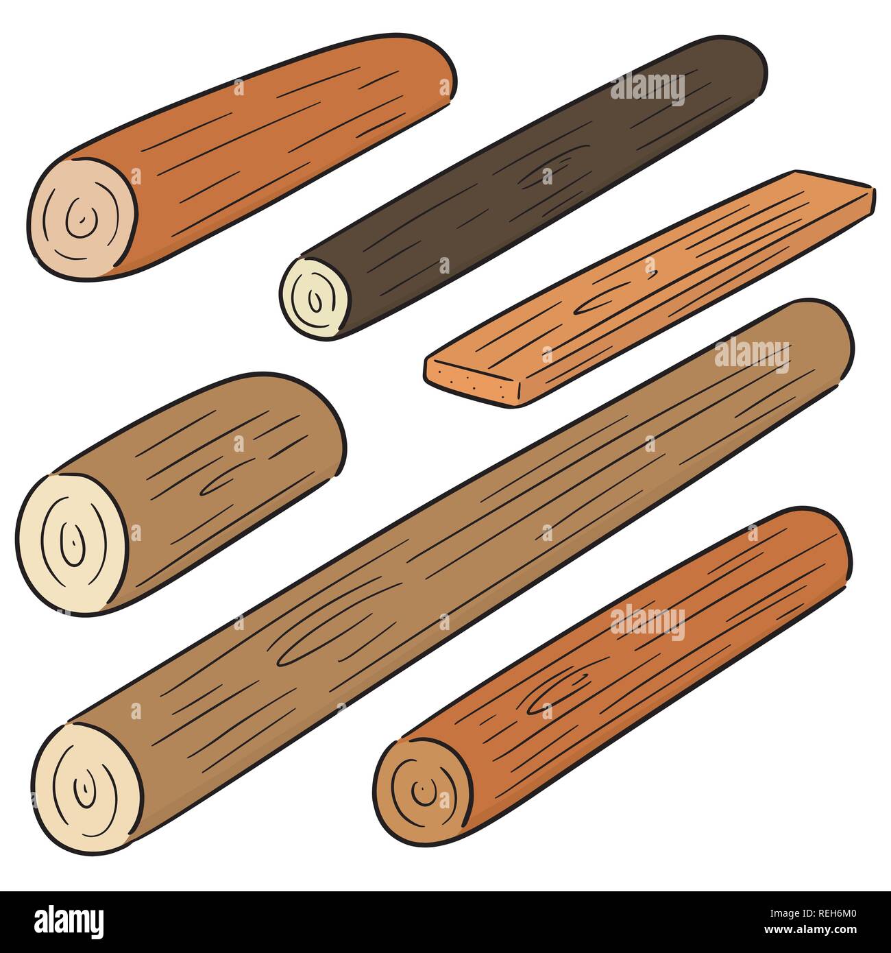 vector set of wooden timber Stock Vector Image & Art - Alamy