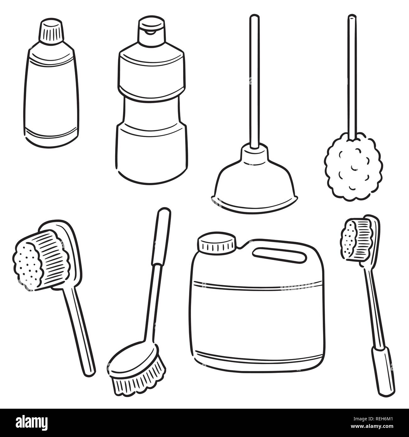 vector set of toilet cleaner Stock Vector Image & Art - Alamy