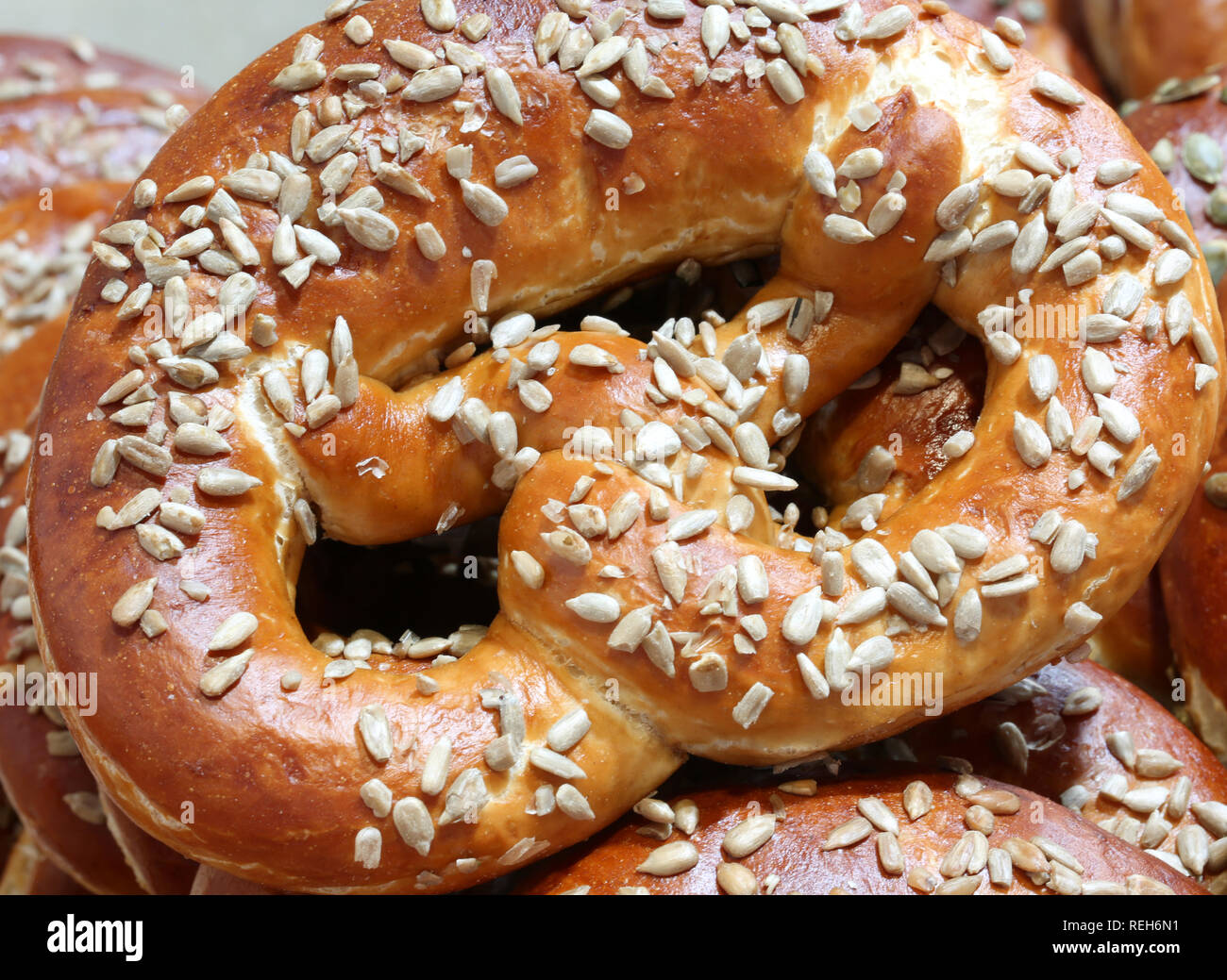 big loaf of bread called PRETZEL or BREZEL typical food of Austria ...