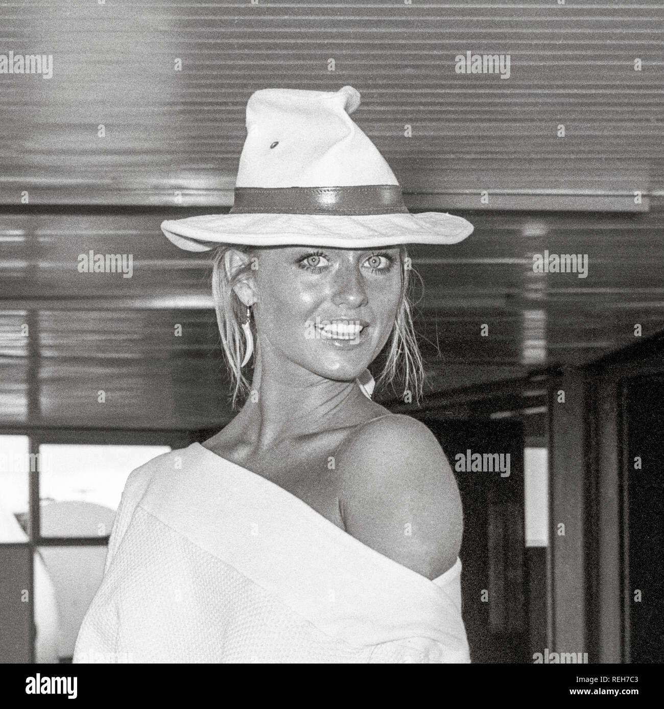 Swedish actress, model and former Miss World Mary Stavin arriving at ...