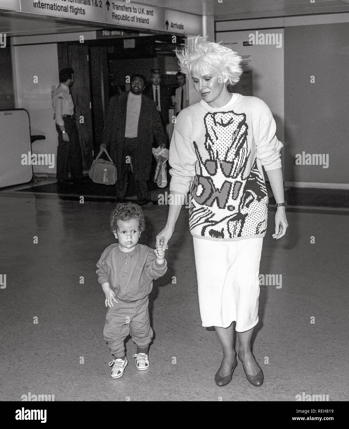 Actress and comedian Pamela Stephenson at Heathrow Airport with ...