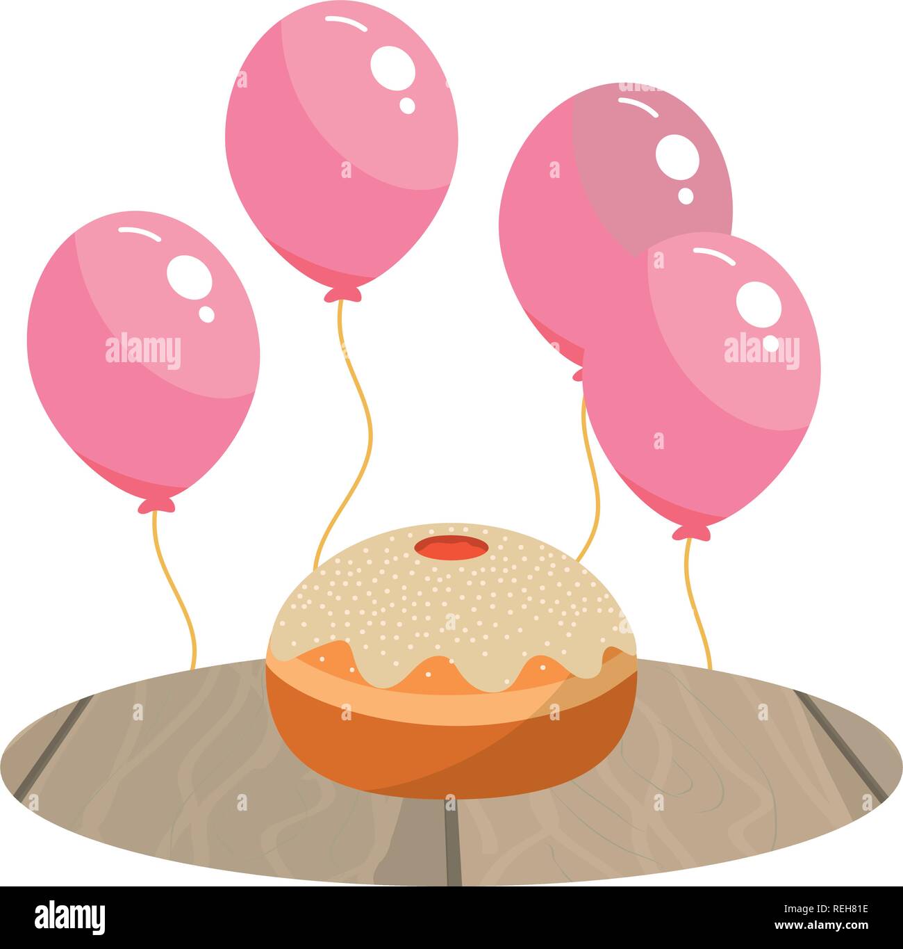 Cake and balloons Stock Vector Image & Art - Alamy