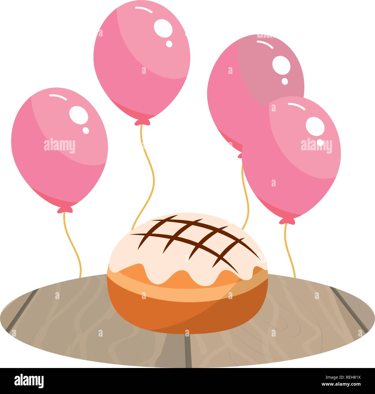 Cake and balloons Stock Vector Image & Art - Alamy