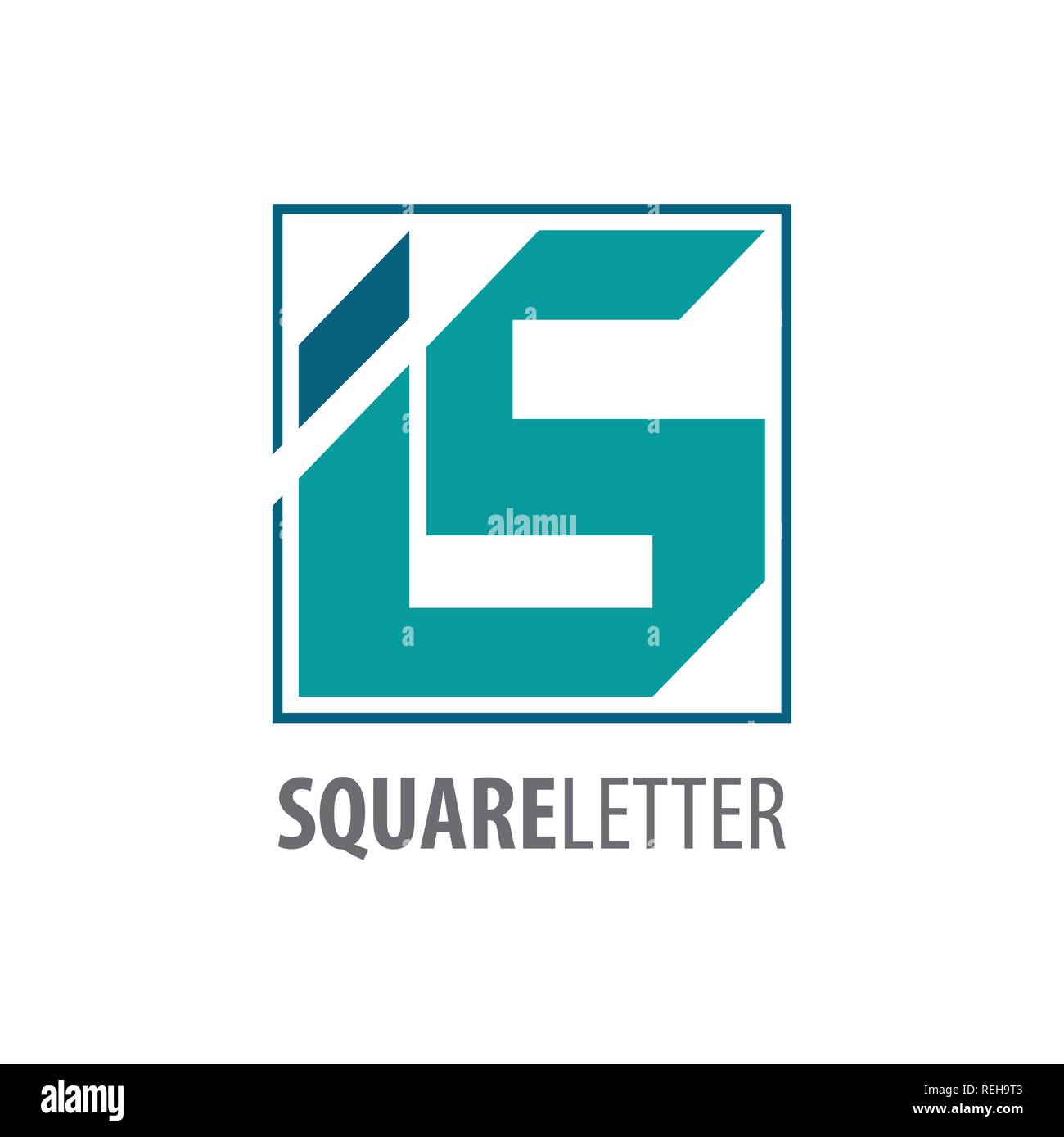 Square initial letter IS logo concept design. Symbol graphic template ...