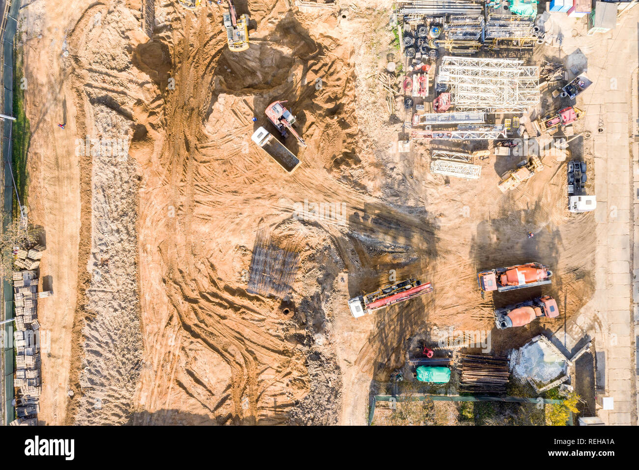 Construction site aerial hi-res stock photography and images - Alamy