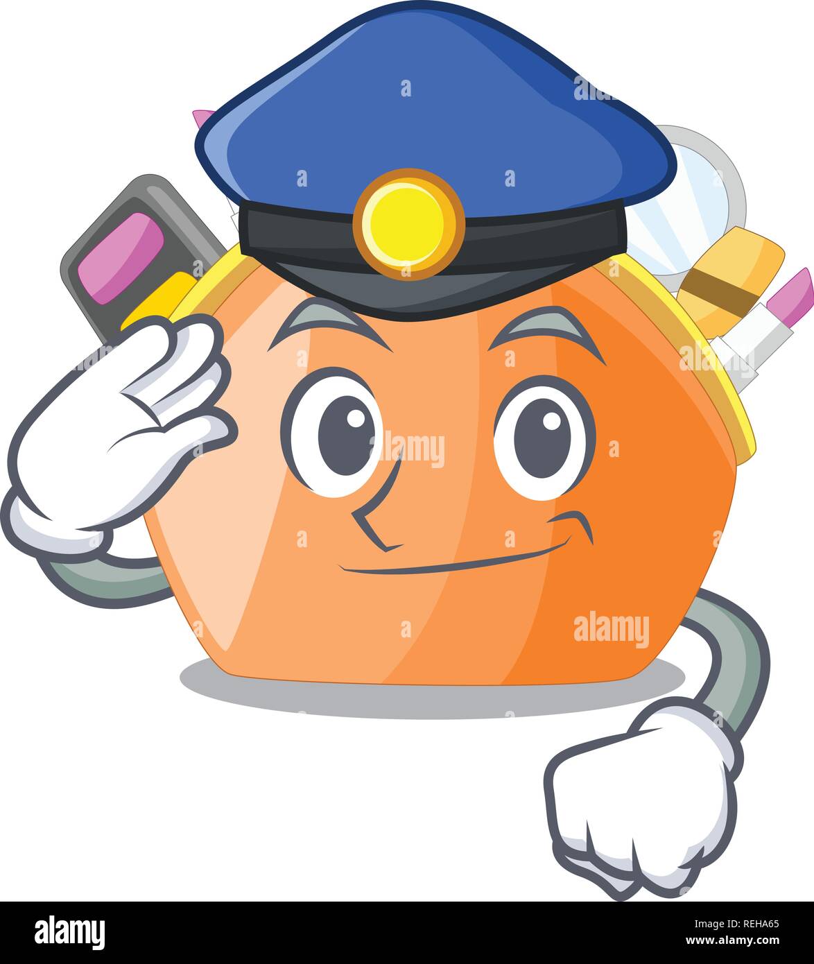 Police cosmetic bag in the character shape Stock Vector Image & Art - Alamy