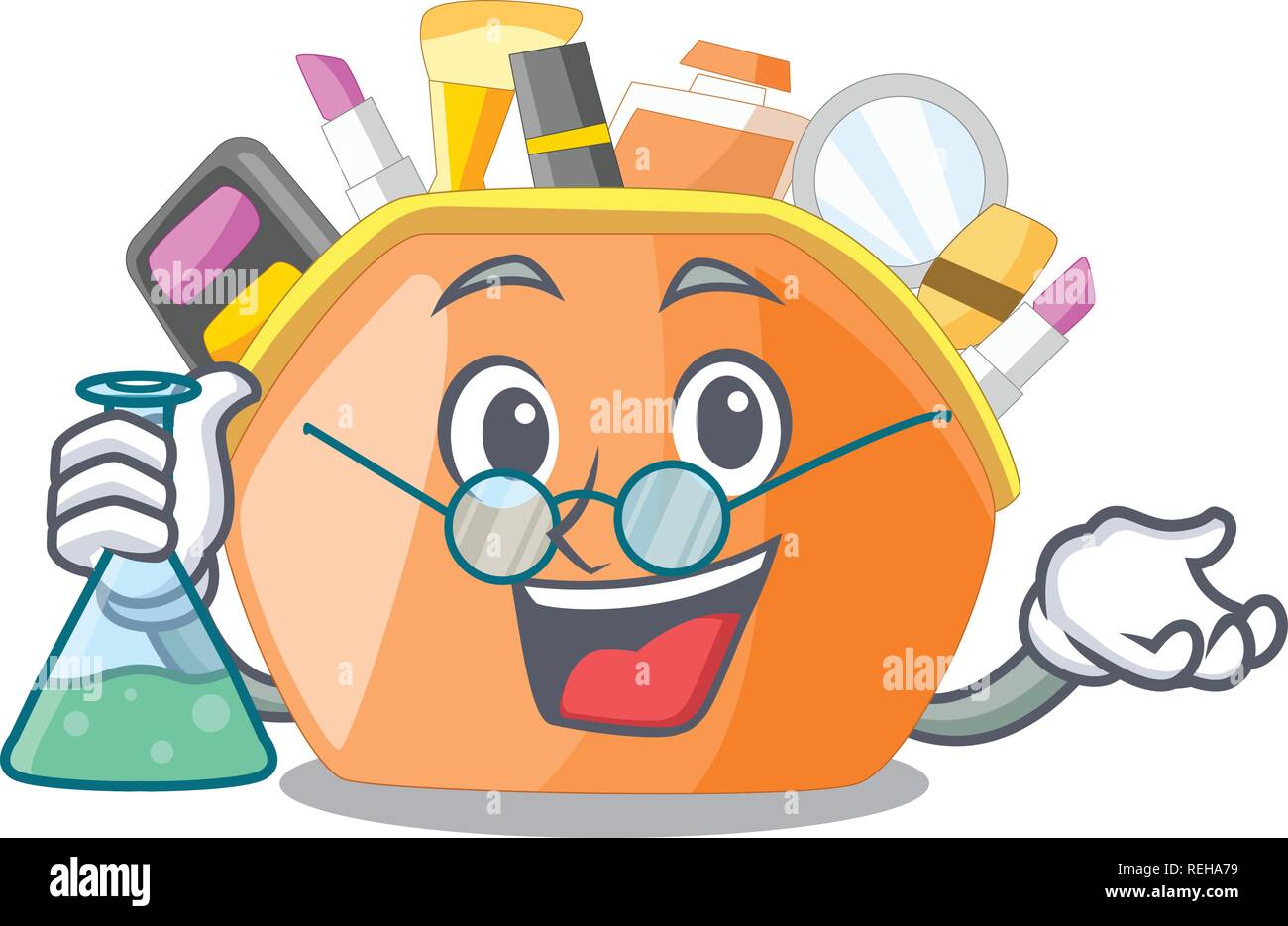 Professor cosmetic bag isolated in the cartoons Stock Vector Image ...