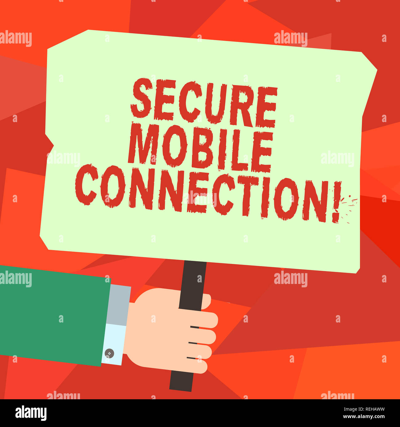 Conceptual Hand Writing Showing Secure Mobile Connection Business