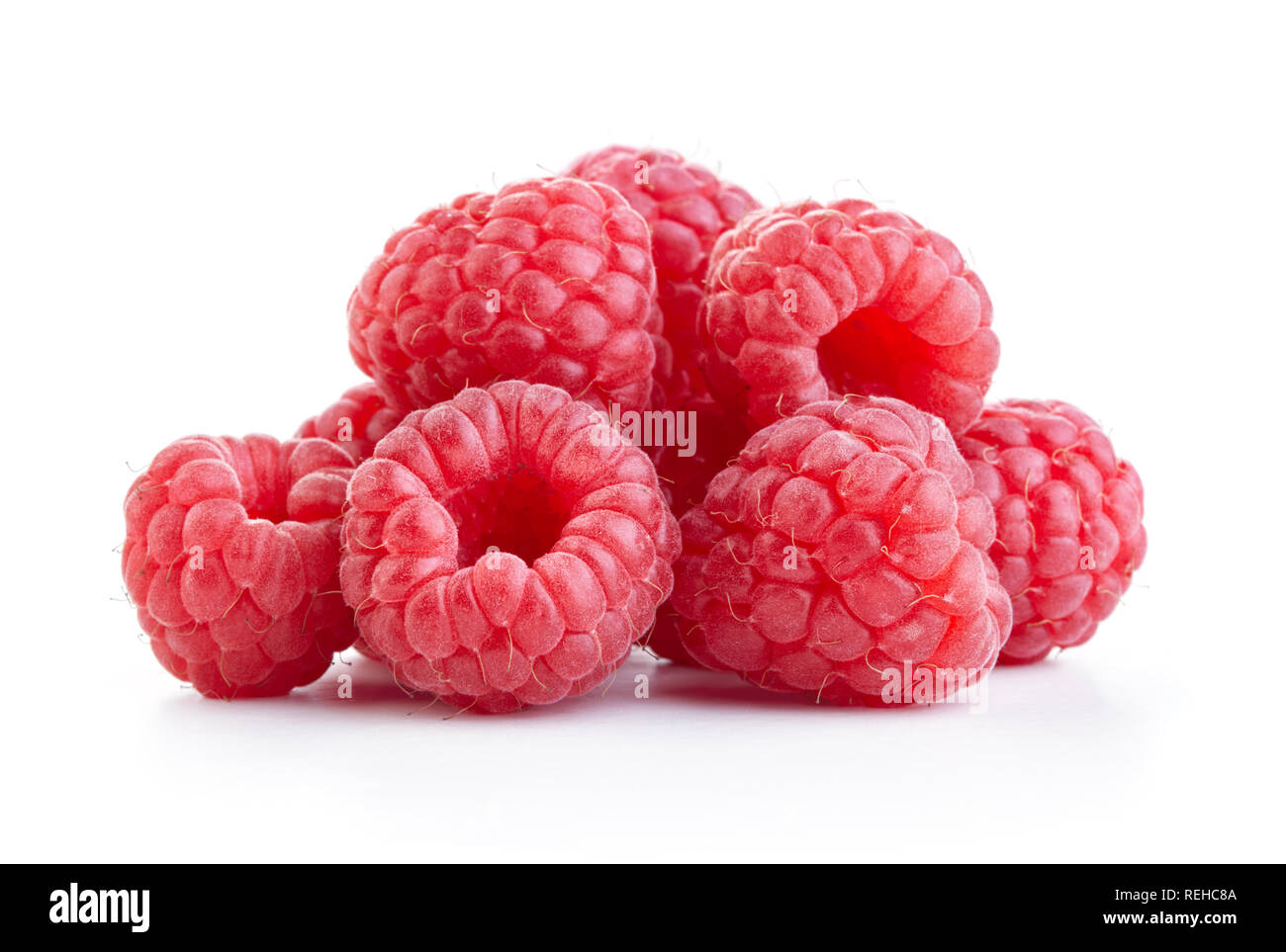 Pile fresh ripe raspberries Cut Out Stock Images & Pictures - Alamy
