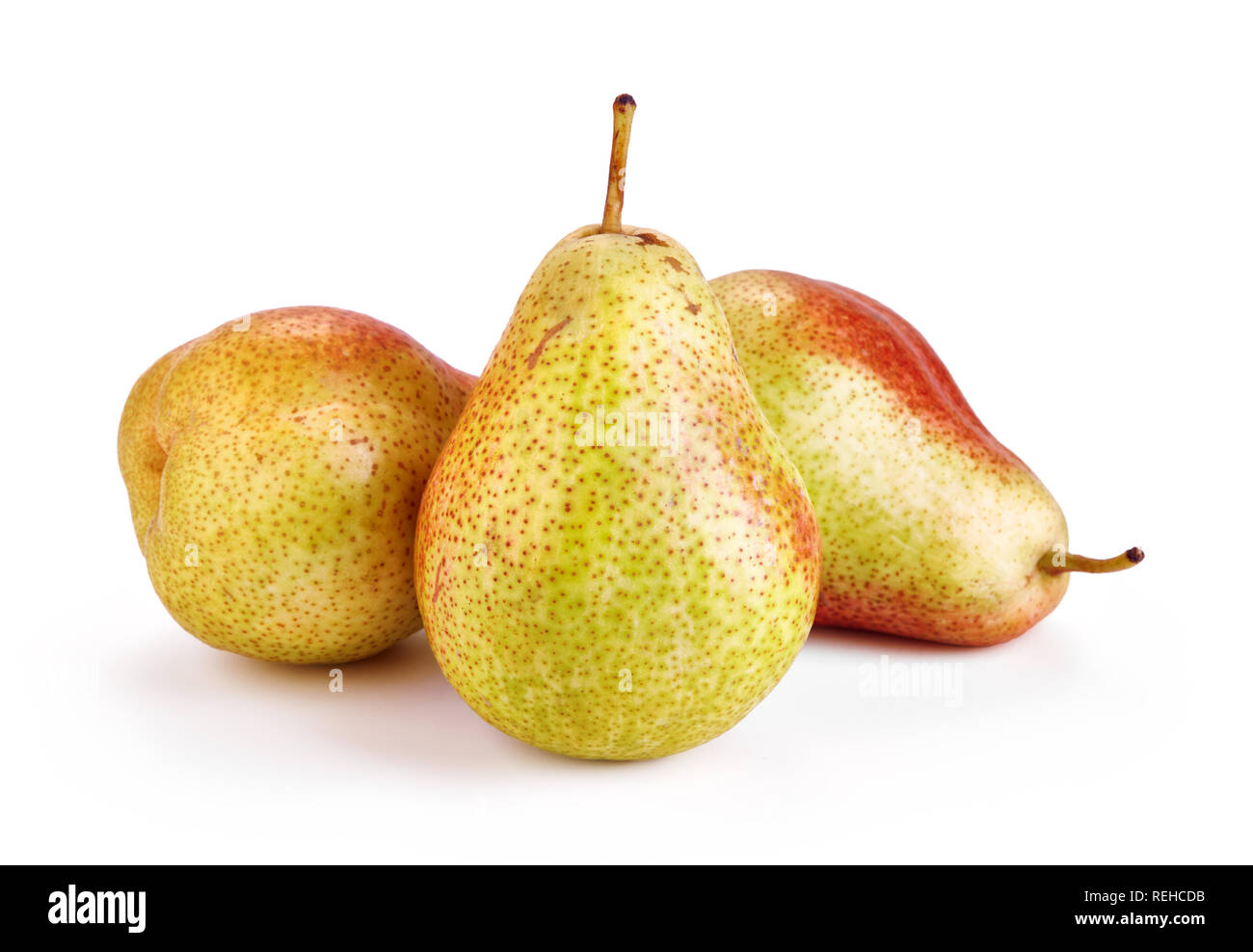 fresh ripe pear fruits isolated on white background Stock Photo - Alamy