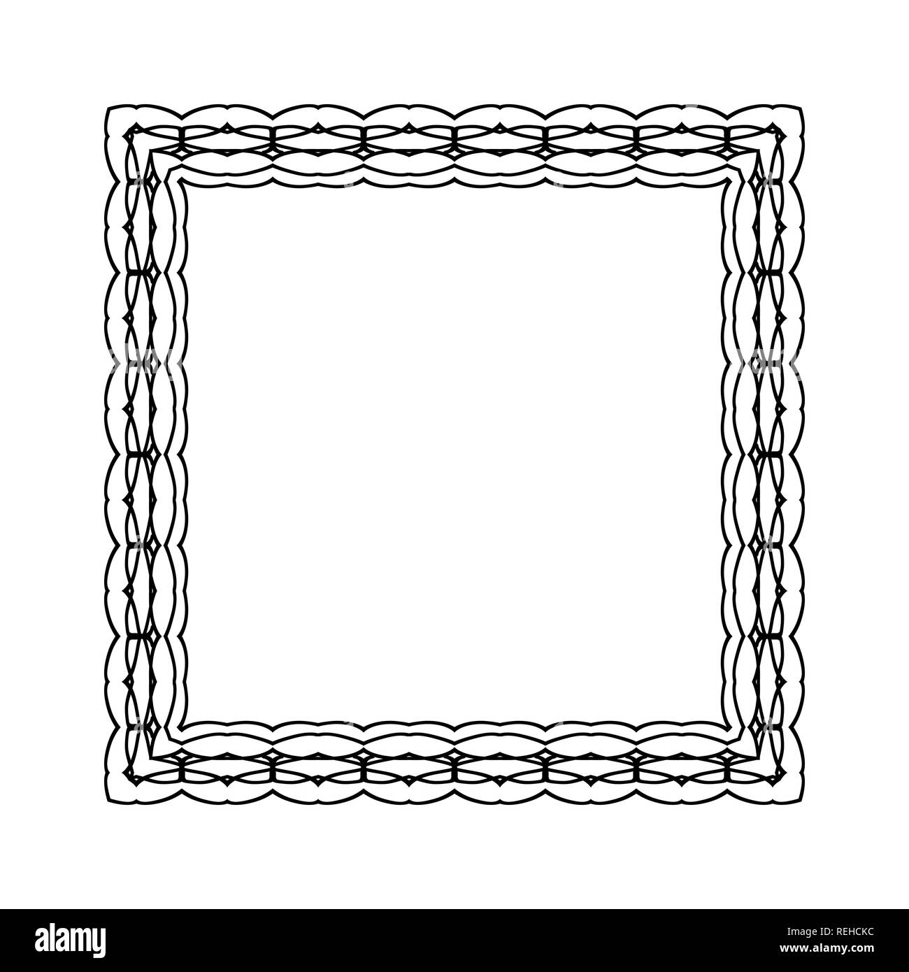 Gypsy ornamental frame. Vector square frame. Decorative border for ...
