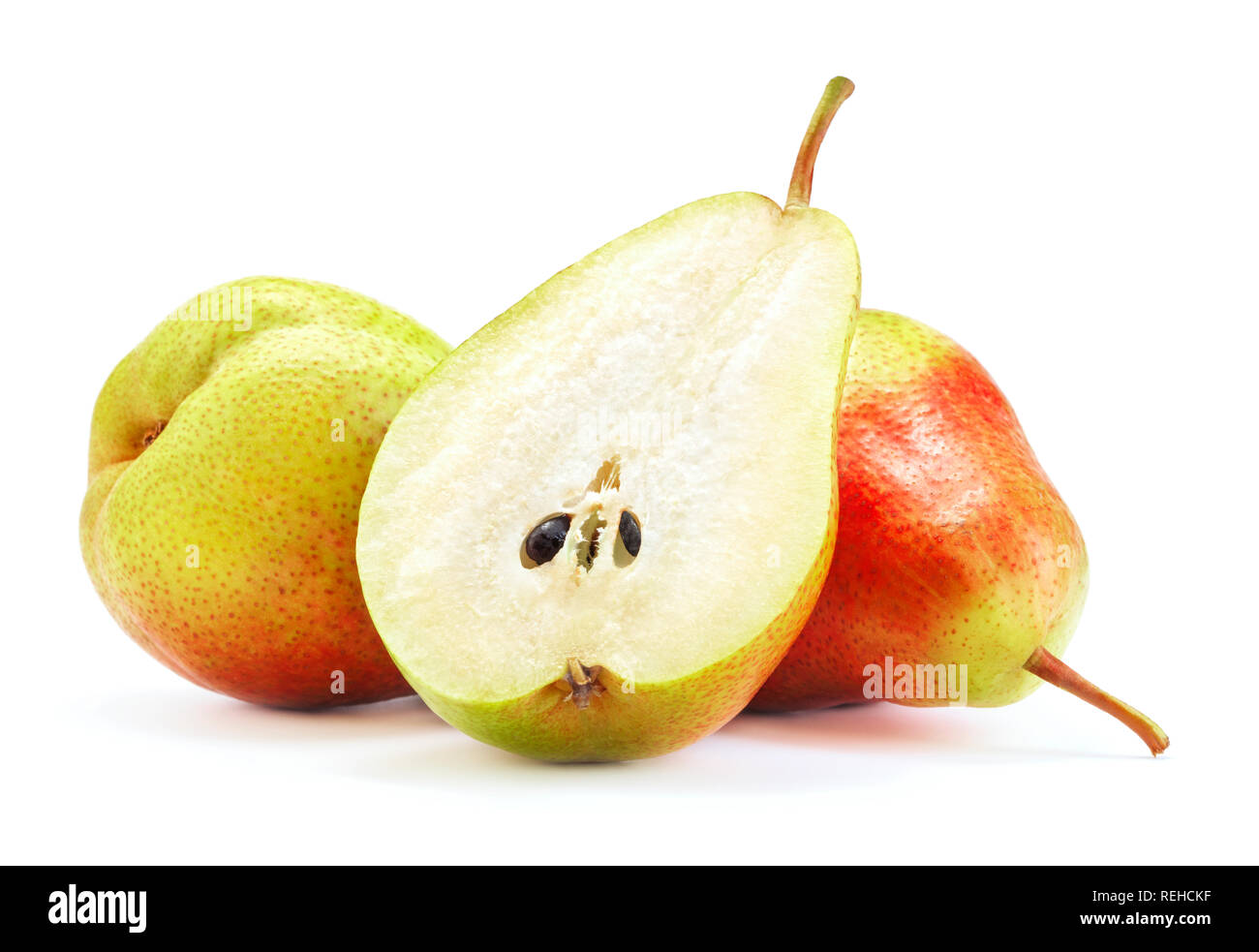 fresh ripe pear fruits isolated on white background Stock Photo - Alamy