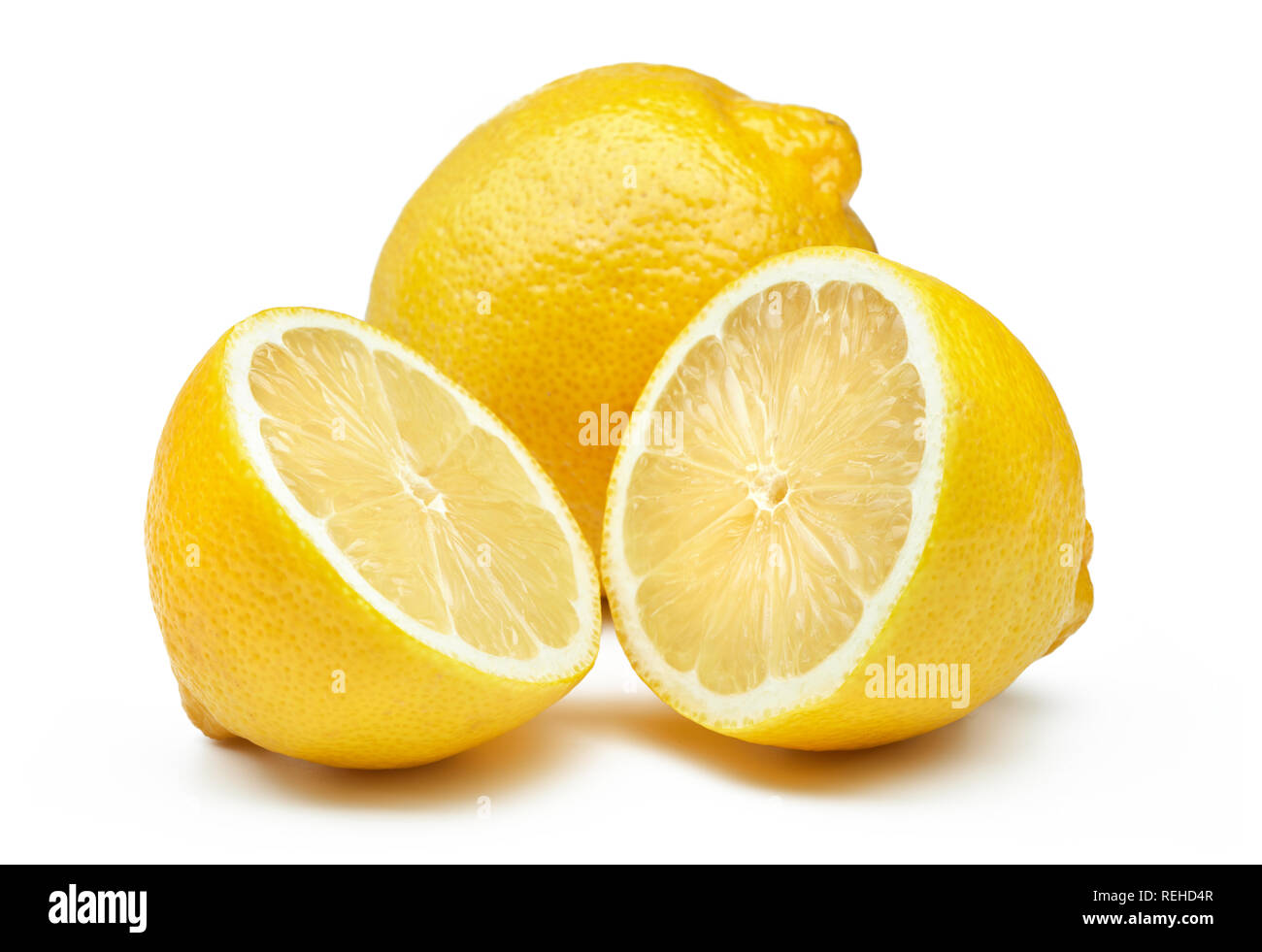 fresh lemon fruits isolated on white background Stock Photo - Alamy
