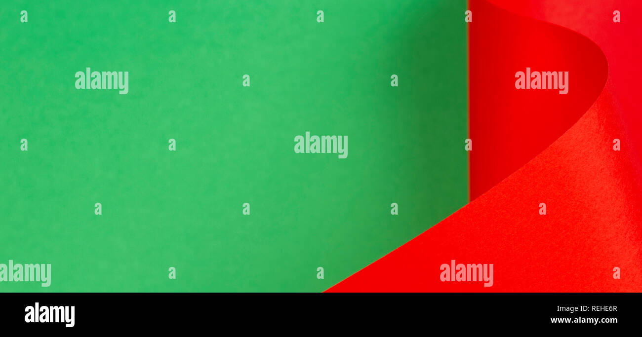 Abstract colorful background with red green color paper in geometric ...