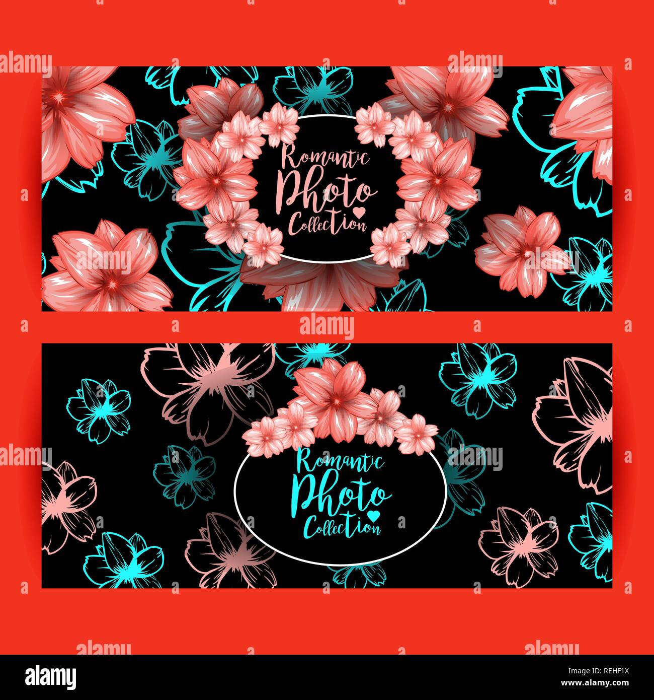 Horizontal flyers or brochure design with decorative oval frame and ...