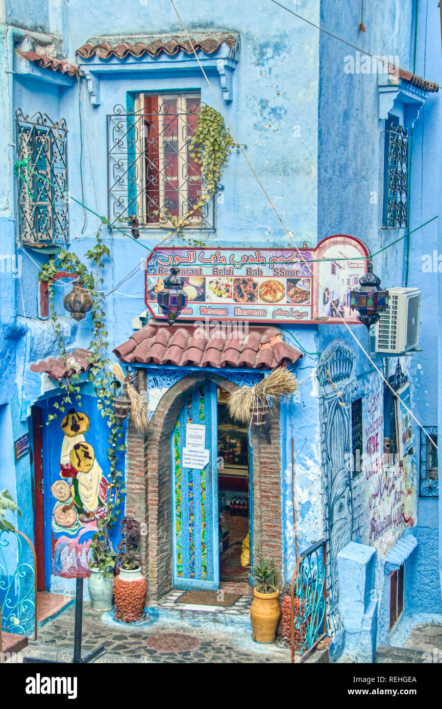 Chefchaouen, Morocco-November 4, 2018: Picturesque place in beautiful ...