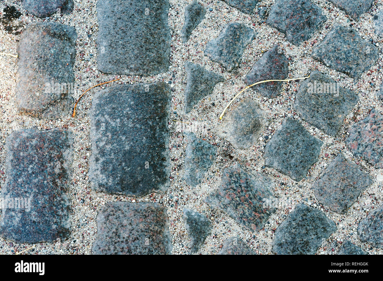 a smooth paving stone, road paving stones, cobblestones Stock Photo - Alamy