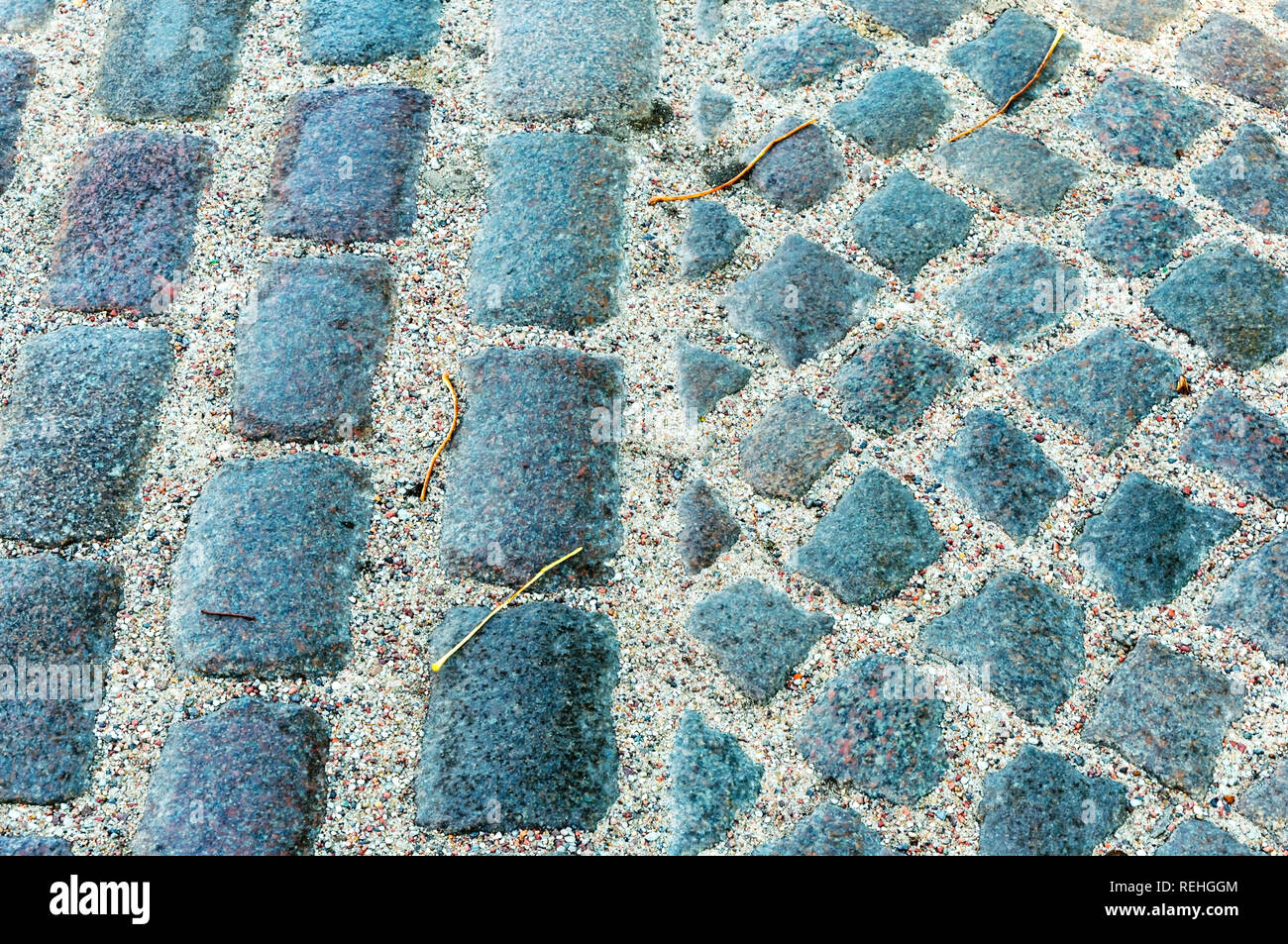 a smooth paving stone, road paving stones, cobblestones Stock Photo - Alamy