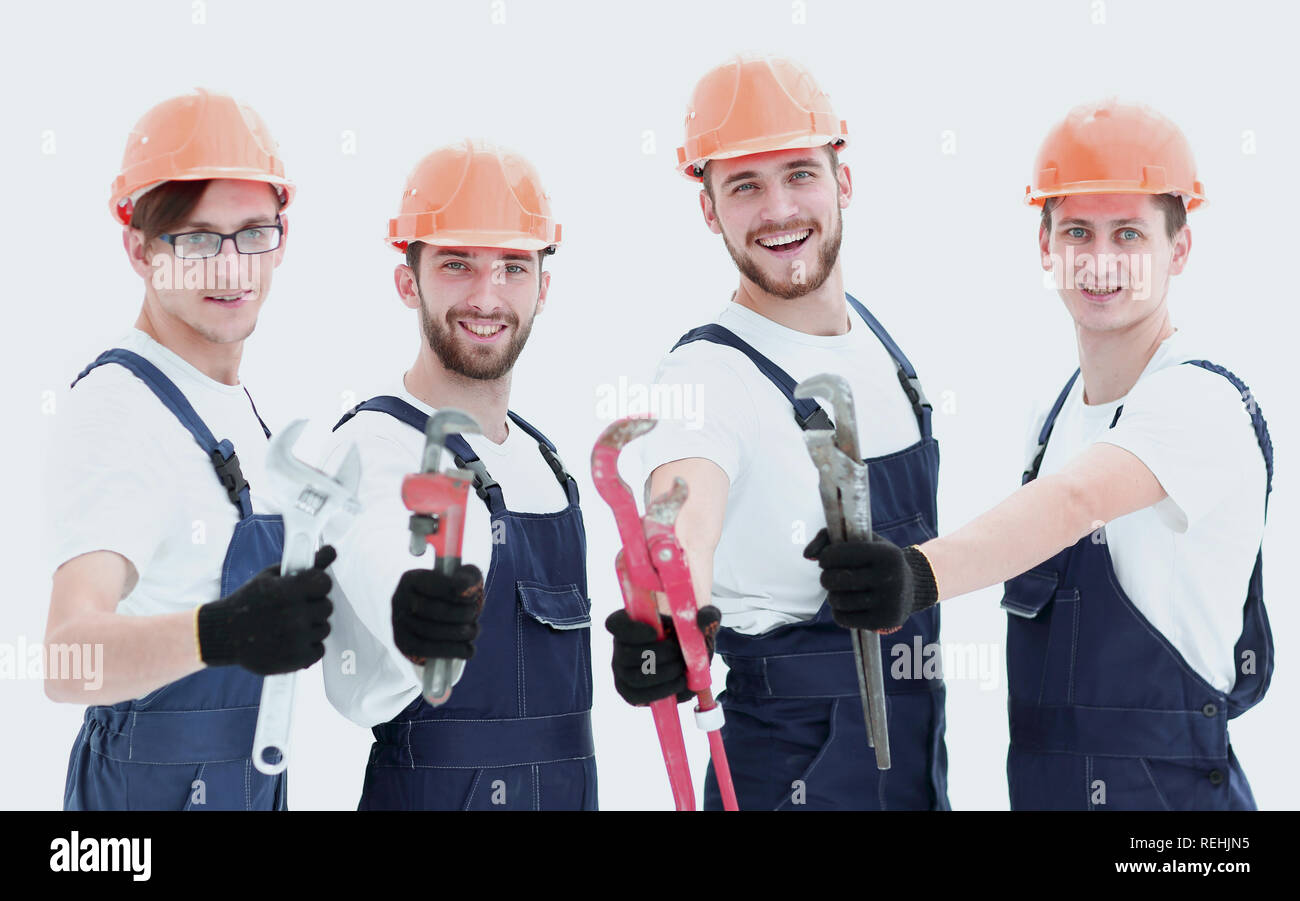 Team of plumbers hi-res stock photography and images - Alamy
