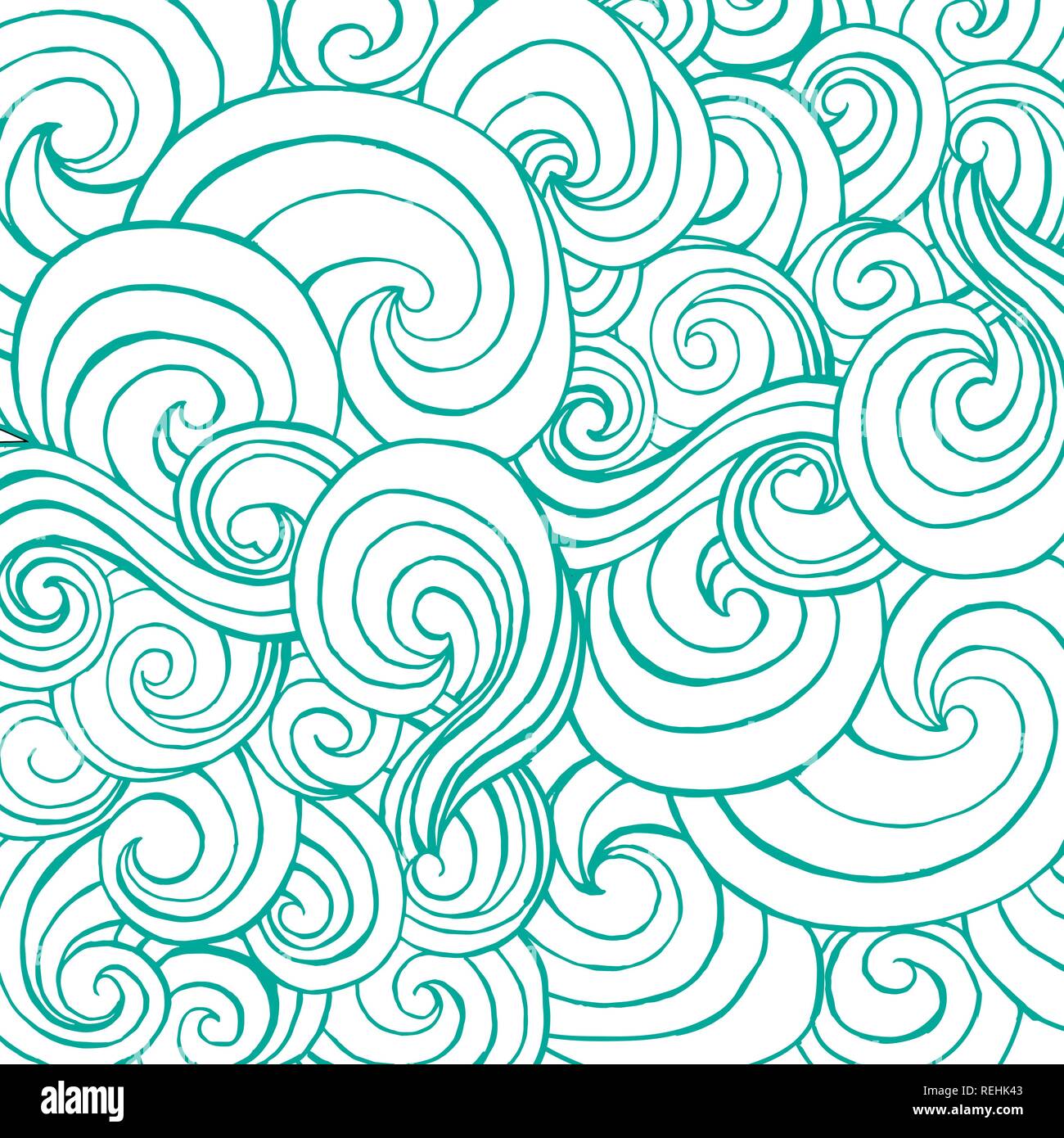 Waves illustration batik Stock Vector Images - Alamy