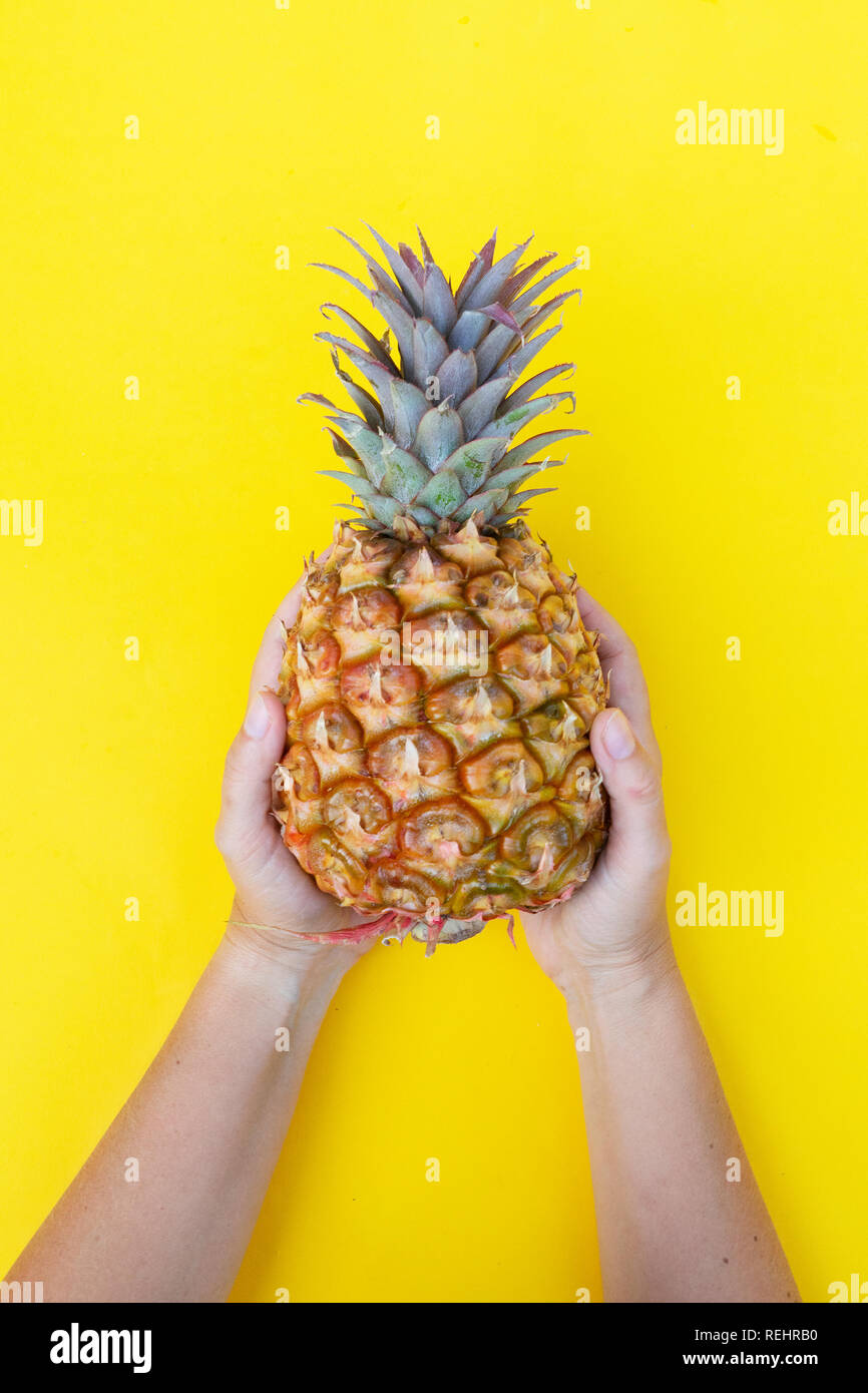 pineapple fruit, minimal style Stock Photo - Alamy