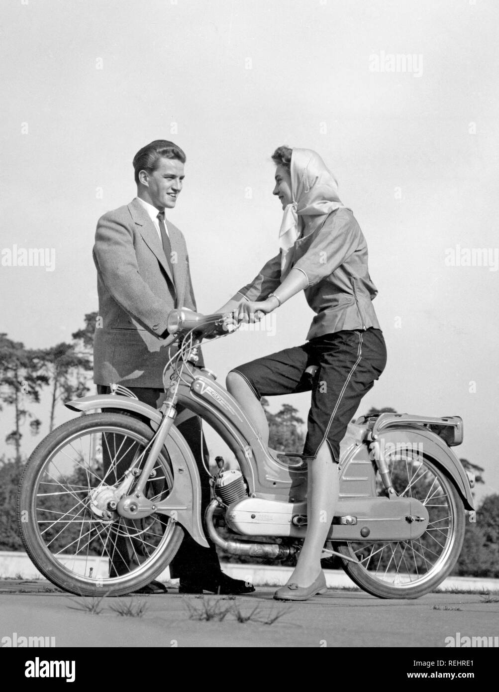 Moped model Black and White Stock Photos & Images - Alamy