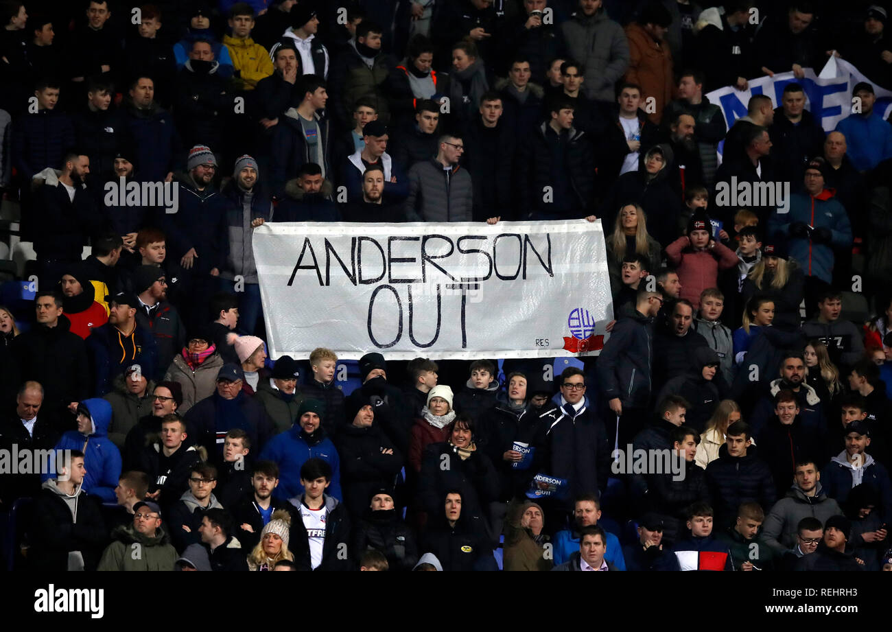 Bolton wanderers fans protest chairman hi-res stock photography and ...