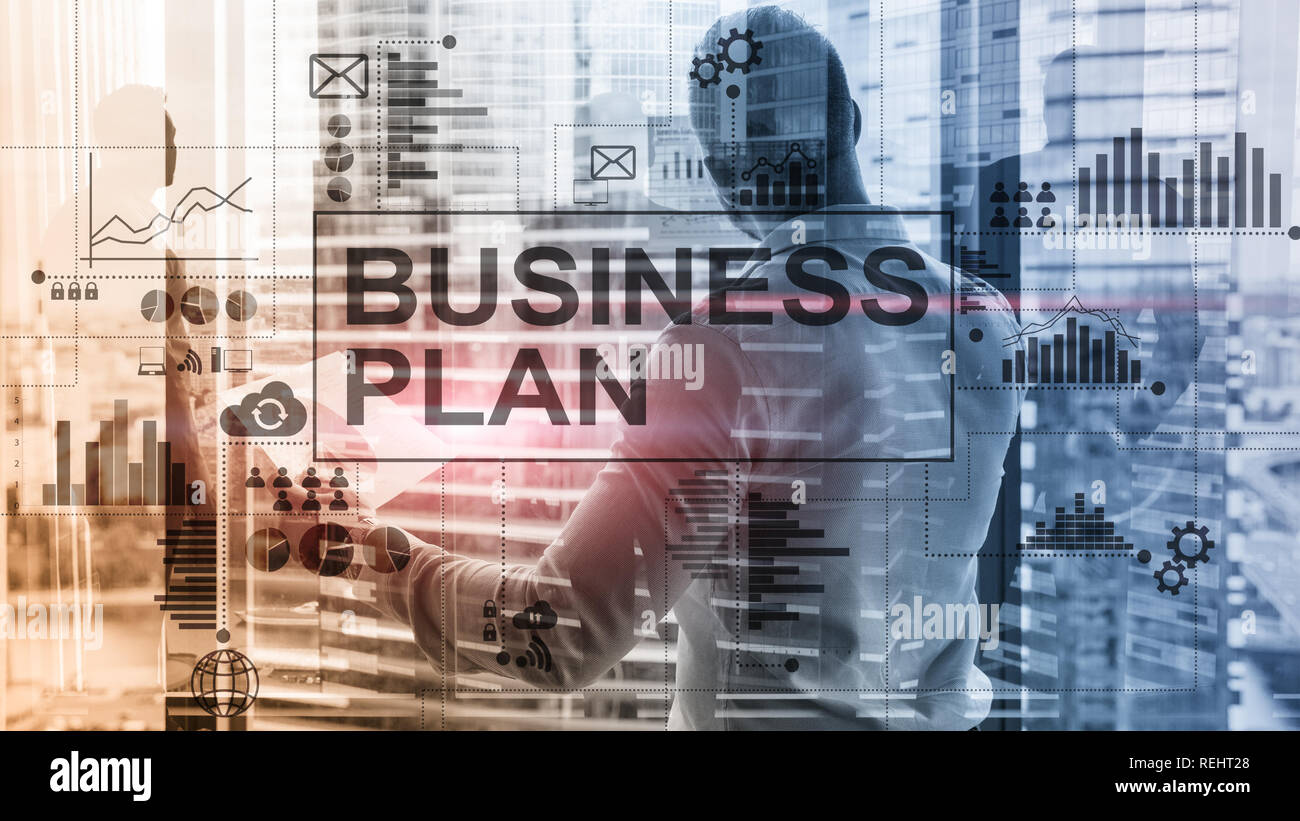 Double exposure Business plan and strategy concept Stock Photo - Alamy