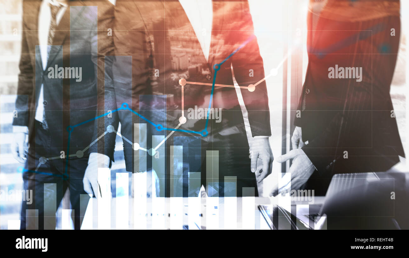 Financial growth graph. Sales increase, marketing strategy concept ...