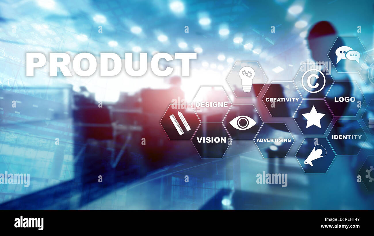 Business Product Promotion Design Concept. Double exposure background ...