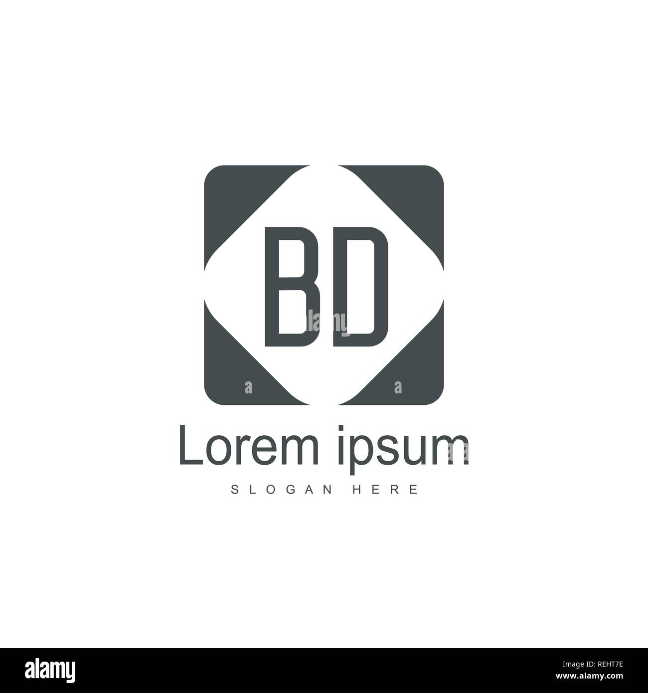 Initial BD Letter Logo Template Design Stock Vector Image & Art - Alamy