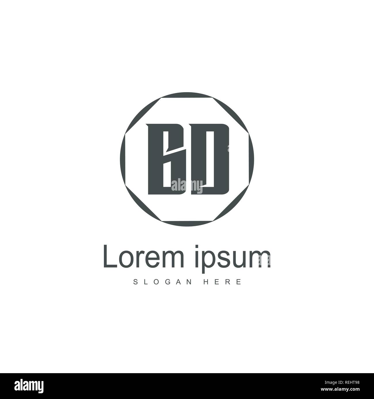 Initial BD Letter Logo Template Design Stock Vector Image & Art - Alamy