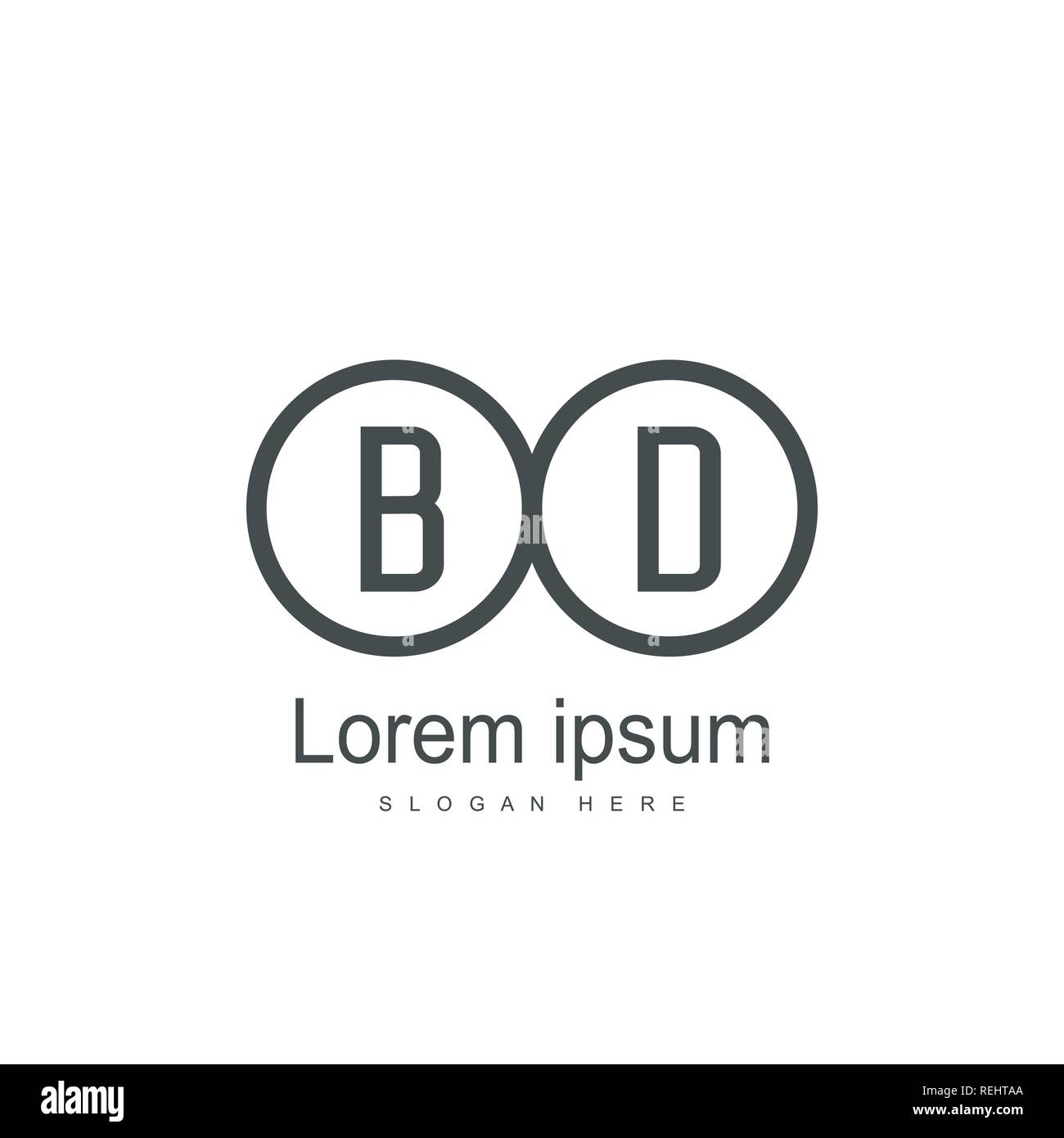 Initial BD Letter Logo Template Design Stock Vector Image & Art - Alamy