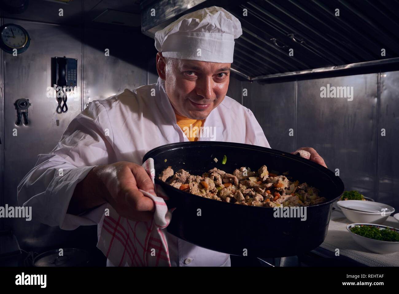 Chef cook, great design for any purposes. Cooking concept. Kitchen ...