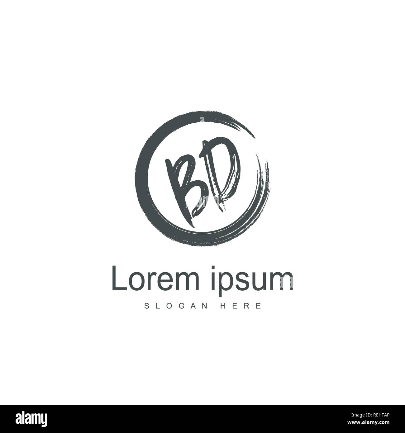 Initial BD Letter Logo Template Design Stock Vector Image & Art - Alamy
