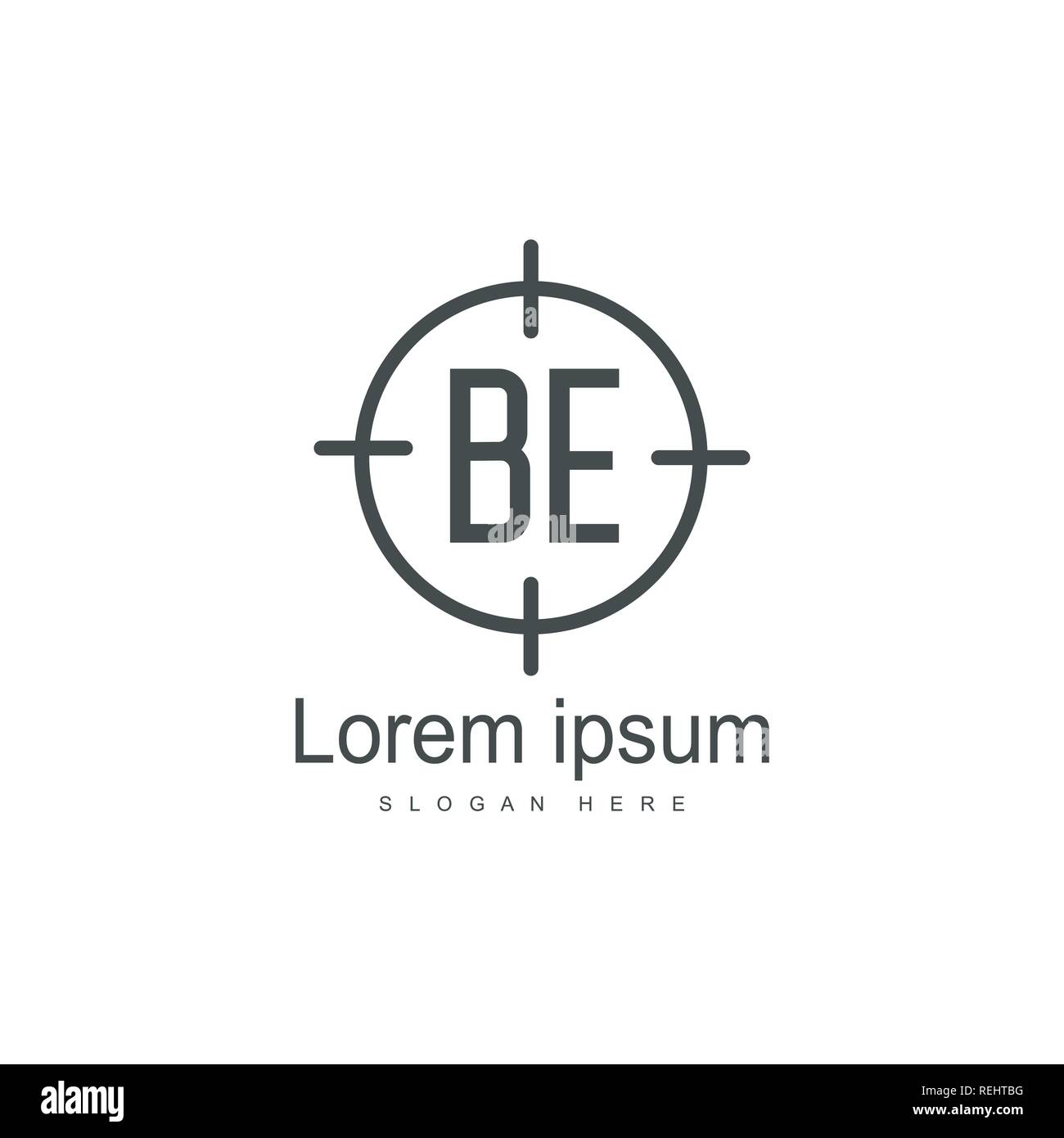 Initial BE Letter Logo Template Design Stock Vector Image & Art - Alamy