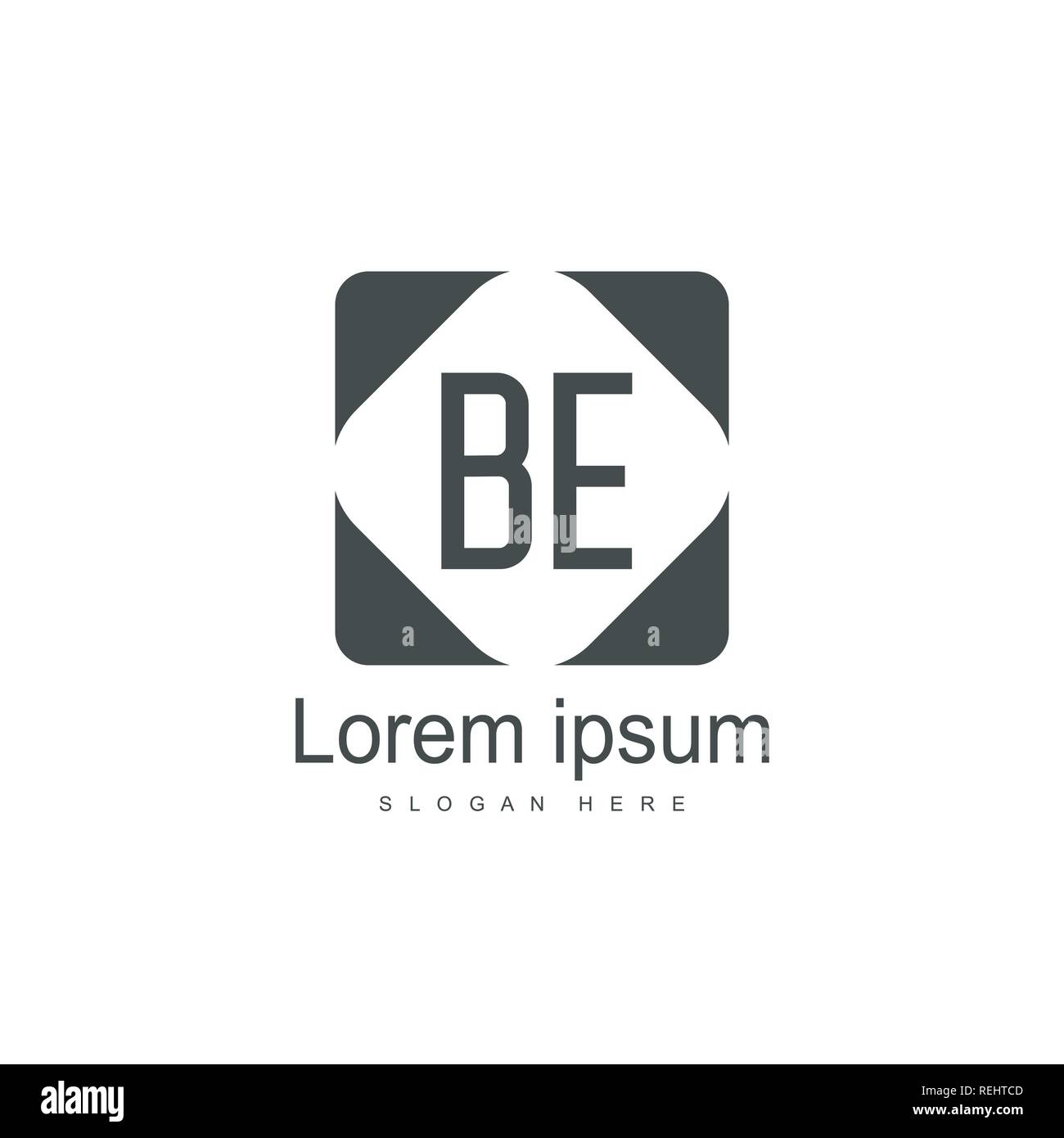 Initial BE Letter Logo Template Design Stock Vector Image & Art - Alamy