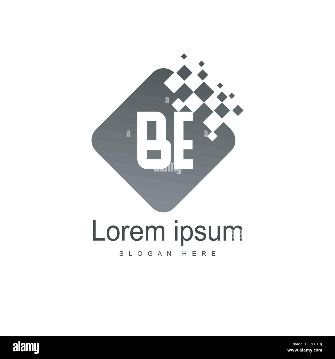 Initial BE Letter Logo Template Design Stock Vector Image & Art - Alamy