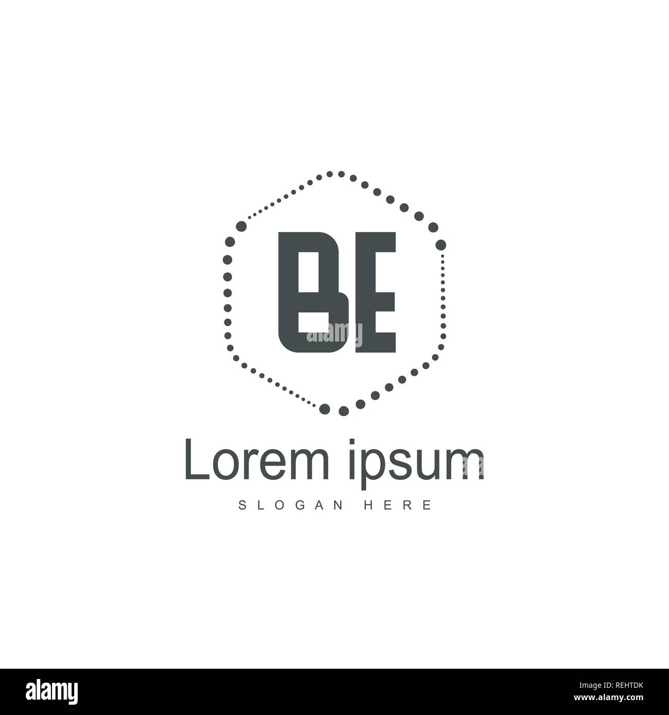 Initial BE Letter Logo Template Design Stock Vector Image & Art - Alamy