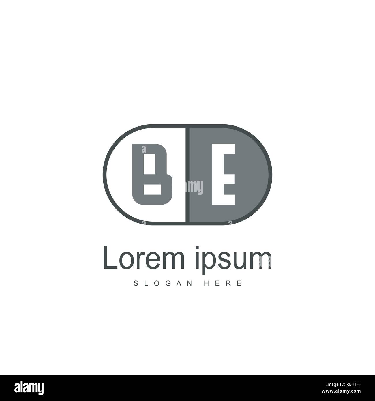 Initial BE Letter Logo Template Design Stock Vector Image & Art - Alamy