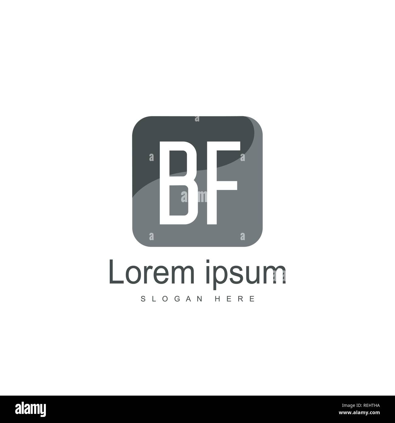 Initial BF Letter Logo Template Design Stock Vector Image & Art - Alamy