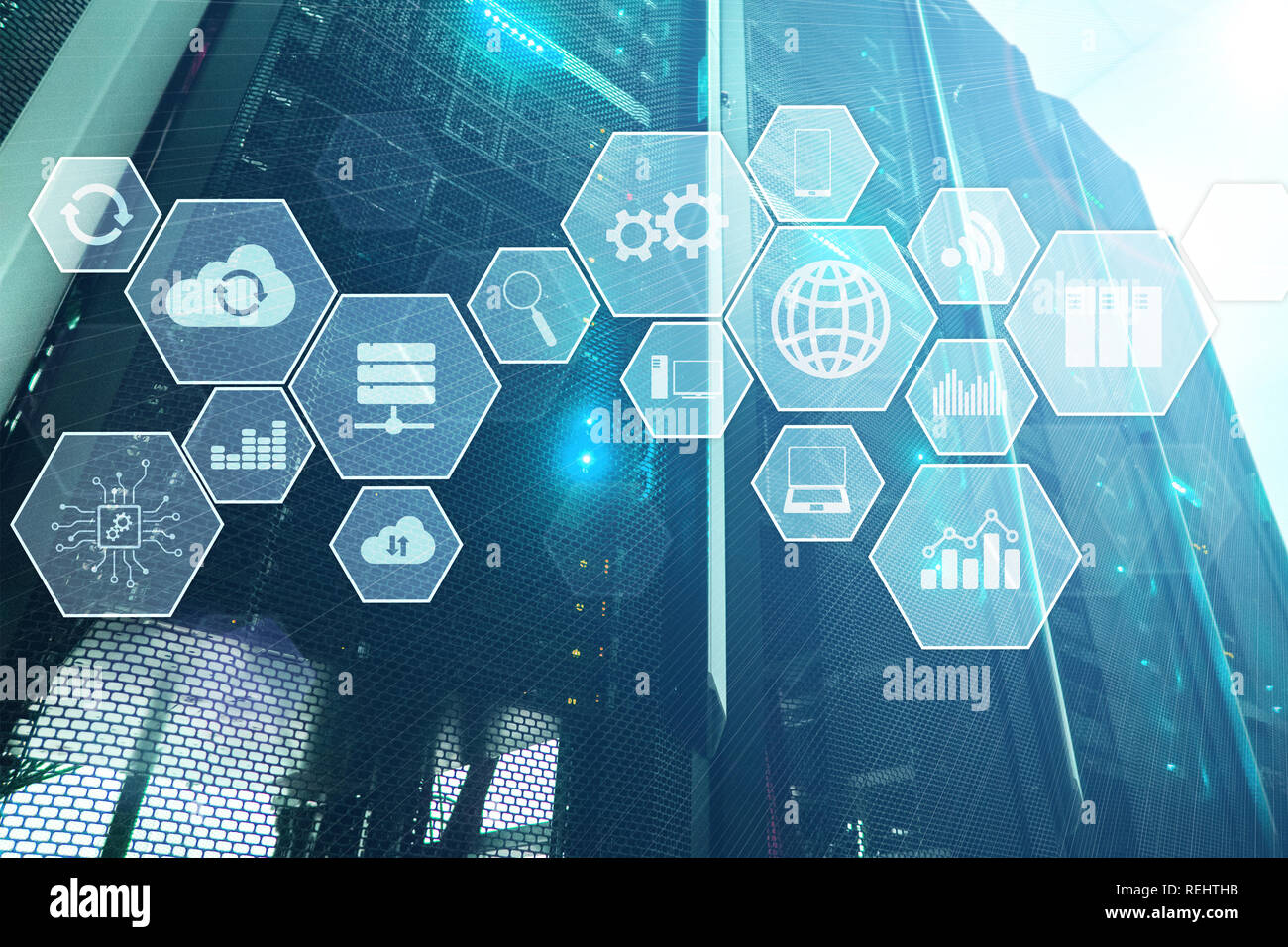 Technology infrastructure cloud technology and communication data ...