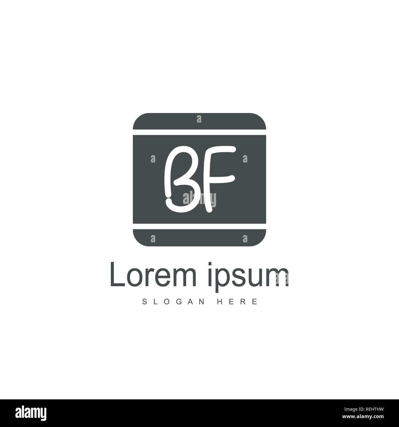Initial BF Letter Logo Template Design Stock Vector Image & Art - Alamy