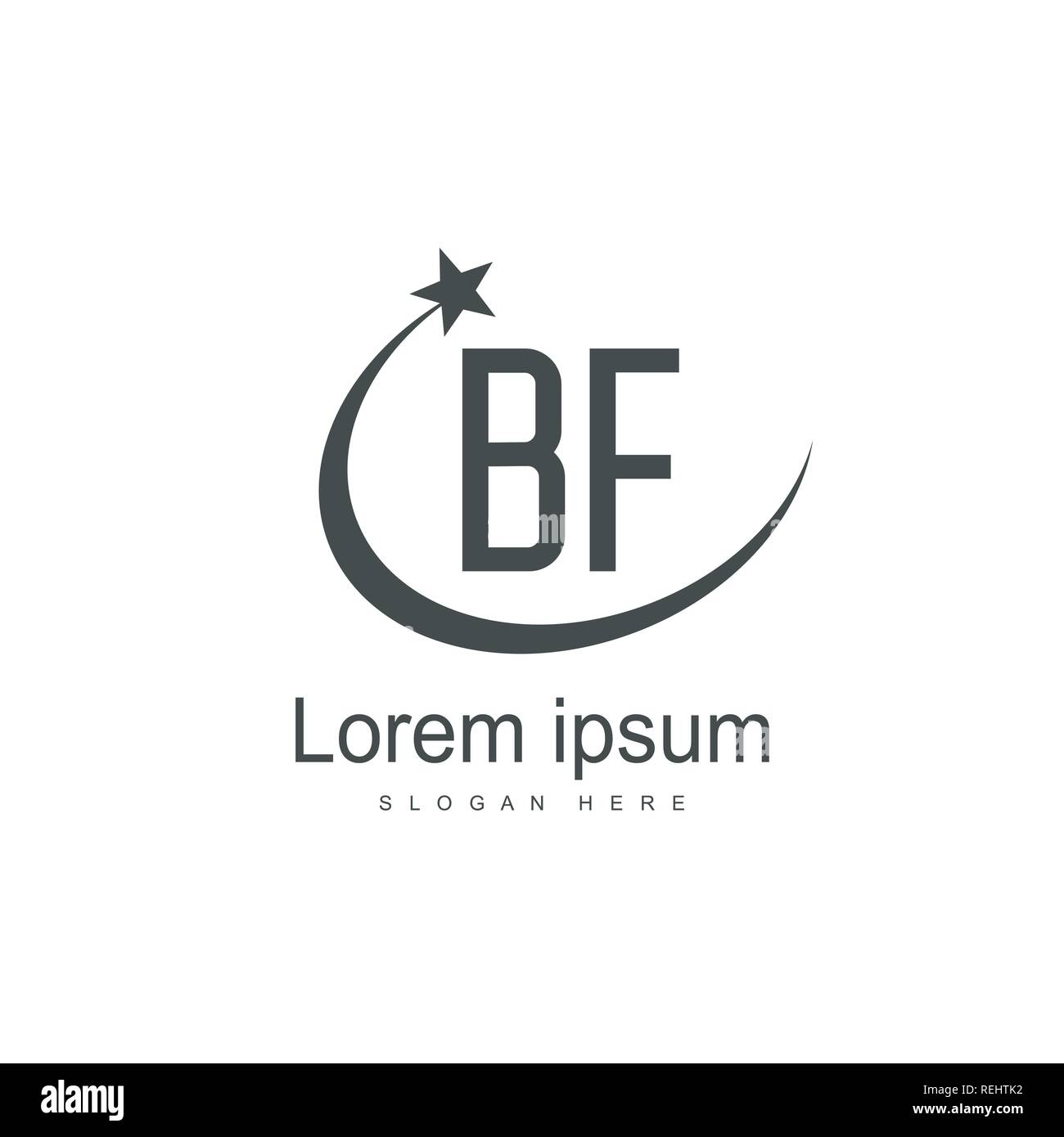 Initial BF Letter Logo Template Design Stock Vector Image & Art - Alamy