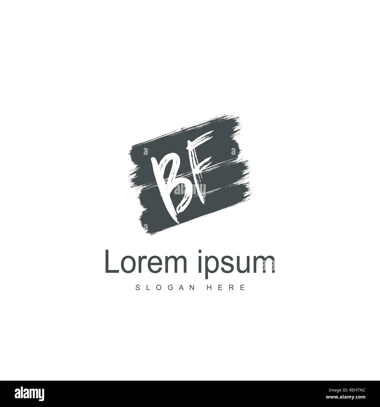 Initial BF Letter Logo Template Design Stock Vector Image & Art - Alamy