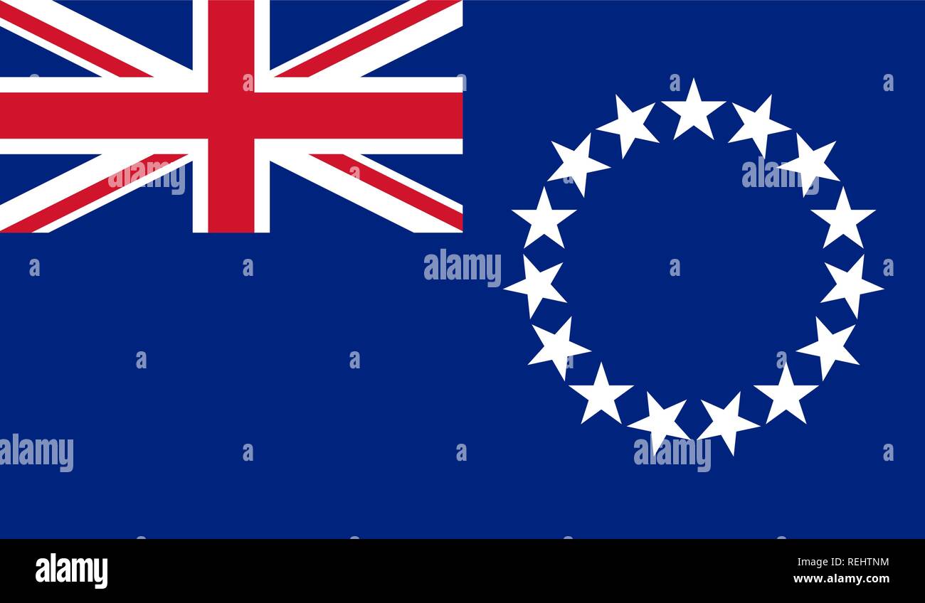 Cook islands flag clipart Stock Vector Images - Alamy